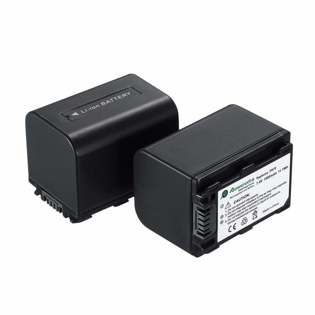 2 PCS Sony NP-FH70 Replacement Li-ion Battery for Sony DCR-DVD650, DCR-HC20