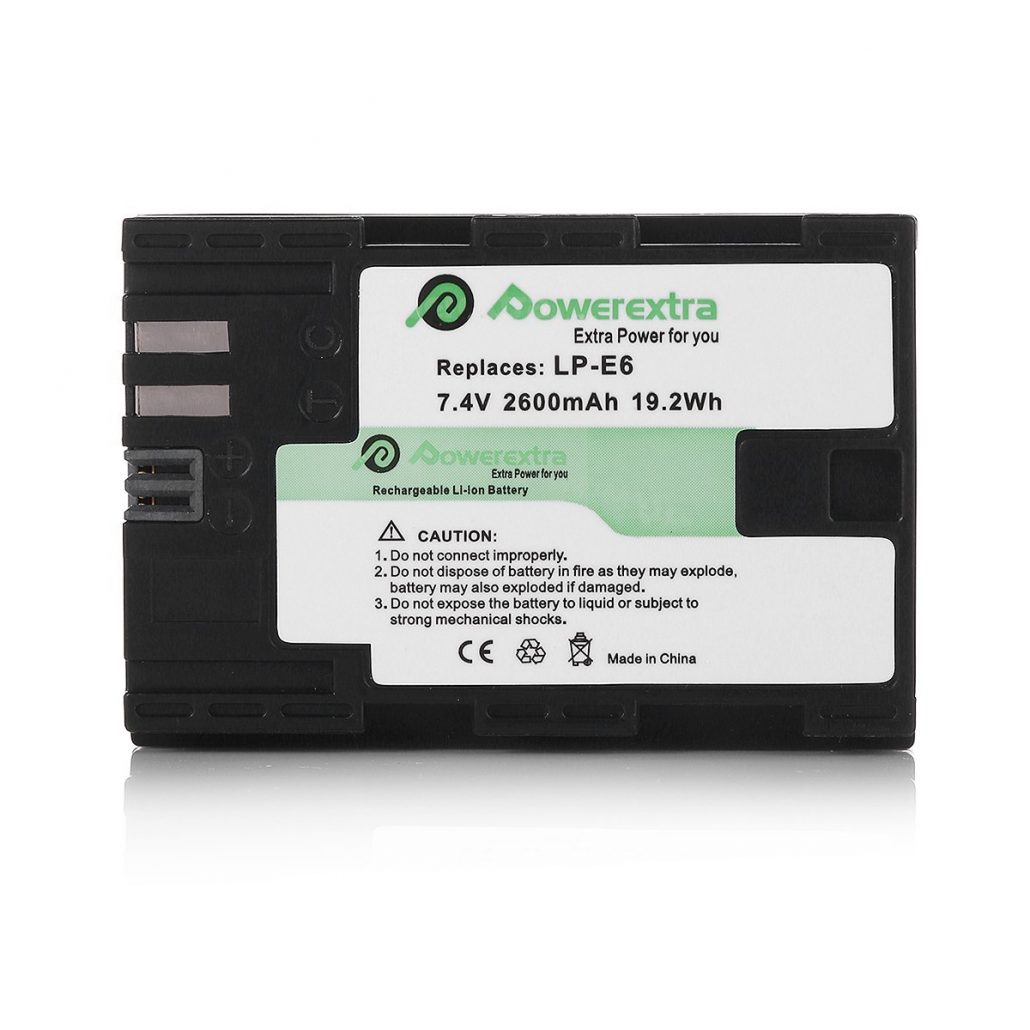 Powerextra 2 Pack Replacement Canon LP-E6, LP-E6N Battery for Canon EOS ...