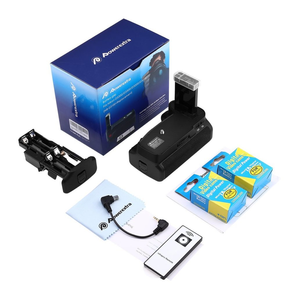 Powerextra Battery Grip with Infrared Remote Control & 1500mAh EN-EL14 ...