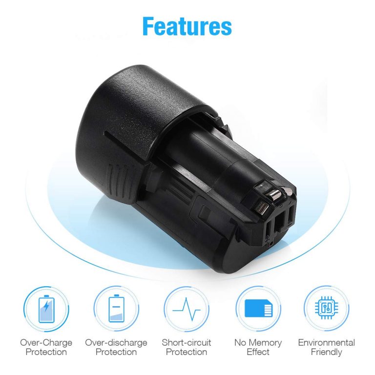 Powerextra 2.5Ah 10.8V Replacement Battery Compatible with Bosch BAT411 ...