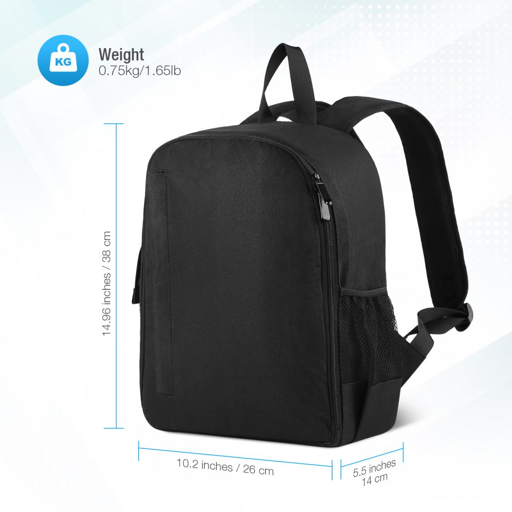 Powerextra Professional Waterproof Camera Backpack Bag for DSLR/SLR ...