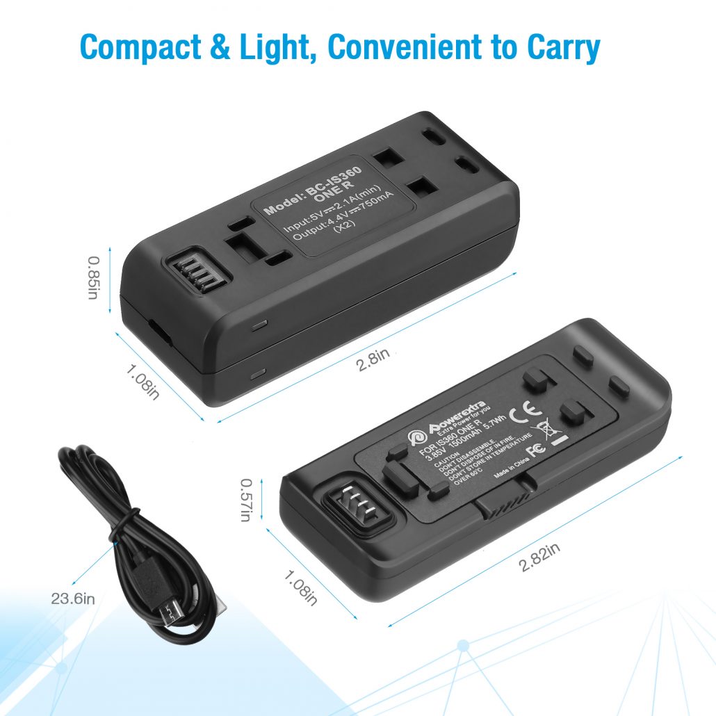 Powerextra 1500mAh Battery Pack and Dual Charger Base Bundle Compatible ...