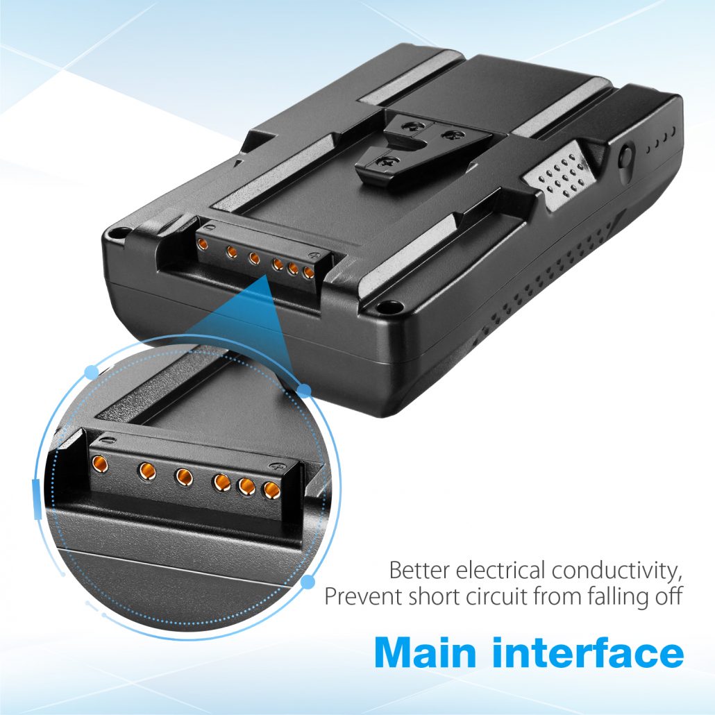 Powerextra 95Wh(6600mAh) V Mount/V-Lock Battery with D-tap Output ...